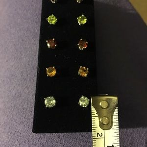 Stauer | Jewelry | 6set Of Genuine 925 Gemstone Stud Earrings | Poshmark